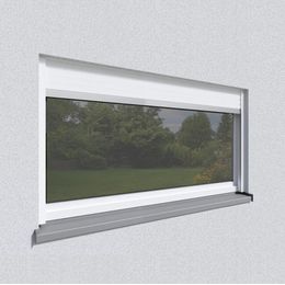 Rolladen 2 m breit, f&uuml;r gro&szlig;e Fenster, Aufsatzrollladen Modell Basic, Kunststoff, Wei&szlig;, 2000 x 800 mm, mit Gurtwickler, nach Ma&szlig;