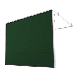 Garagentor Moosgr&uuml;n RAL 6005, Sektionaltor Typ Basic, 2000 x 1900 mm, Woodgrain, Kleinsicke, ohne Antrieb, individuell konfigurieren