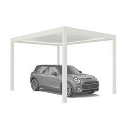 Carport LED Beleuchtung freistehend, Basic, Wei&szlig; RAL 9016, 301.5 x 205.8 cm, Durchgangsh&ouml;he 205 cm, individuell konfigurieren