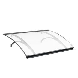 Vordach M&uuml;nchen, Pultvordach, Aluminium, Glas, Anthrazit, mit integrierter Regenrinne, individuell konfigurierbar