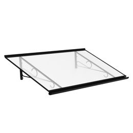 Vordach N&uuml;rnberg, Pultvordach, Aluminium, Glas, Anthrazit, mit integrierter Regenrinne, individuell konfigurierbar