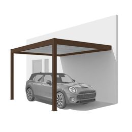 Carport Braun, Basic, Sepiabraun RAL 8014, 299.5 x 205.8 cm, Durchgangsh&ouml;he 205 cm, individuell konfigurieren