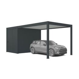 Carport Schwarz, Basic, Tiefschwarz RAL 9005, 299.5 x 205.8 cm, Durchgangsh&ouml;he 205 cm, individuell konfigurieren