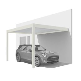 Carport Wei&szlig;, Basic, Wei&szlig; RAL 9016 Feinstruktur, 299.5 x 205.8 cm, Durchgangsh&ouml;he 205 cm, individuell konfigurieren