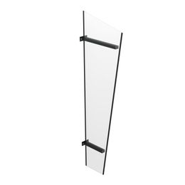 Vordach Seitenteil Heilbronn, Seitenwand aus Aluminium und Glas, Anthrazit, 30,5 x 60 x 185 cm, individuell konfigurierbar