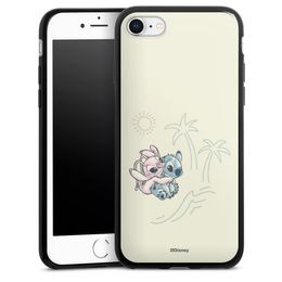 DeinDesign iPhone SE (2020) Handy Slim Case extra d&uuml;nn Silikon Handyh&uuml;lle schwarz H&uuml;lle Lilo & Stitch Disney Angel Silikon Slim Case