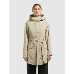 Anorak Khujo "PREA", Herren, Gr. S, cloud gr&uuml;n, Web, 75% Baumwolle, 25% Nylon, unifarben, regular fit h&uuml;ftlang, eingesetzt mit Druckknopf, Jacken