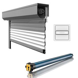 Rollladen mit Motor, Aufsatzrollladen Modell Basic, Kunststoff, Wei&szlig;, 800 x 800 mm, mit ILMO Somfy Motor, individuell konfigurieren