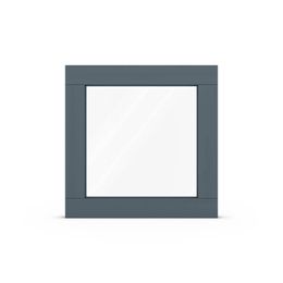 Fenster Blaugrau RAL 7031, Holzfenster, Classic IV 68, 510 x 510 mm, einteilig, festverglast, individuell konfigurieren