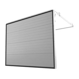 Garagentor Wei&szlig;aluminium RAL 9006, Sektionaltor Typ Basic, 2000 x 1900 mm, Woodgrain, Kleinsicke, ohne Antrieb, individuell konfigurieren