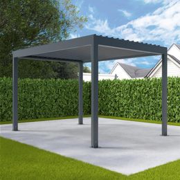 Freistehende Pergola elektrisch, motorisiertes Lamellendach, Aluminium, Gestell Anthrazit, 1000x1600 mm, individuell konfigurieren