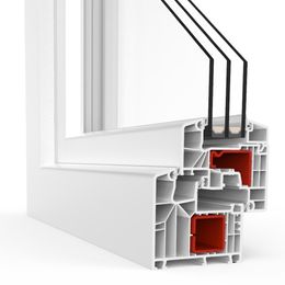 Kunststofffenster, aluplast IDEAL&reg; 8000, Premium-System f&uuml;r beste W&auml;rmed&auml;mmwerte, Wei&szlig;, 510 x 510 mm, nach Ma&szlig;