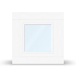 Holz Alu Fenster, Idealu classicline IV68, Kiefer Wei&szlig;, Aluschale Au&szlig;en Wei&szlig;, 510x510 mm, einteilig, festverglast, nach Ma&szlig;
