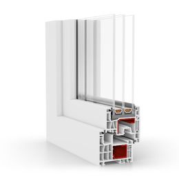 aluplast IDEAL neo MD, Kunststofffenster, Wei&szlig;, 1-teilig festverglast, 510 x 510 mm, individuell konfigurieren
