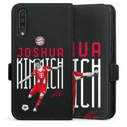 DeinDesign Galaxy A50 Handy Klapph&uuml;lle Handyh&uuml;lle aus Kunst Leder schwarz Flip Case Official Licensed Product Fc Bayern M&uuml;nchen Kimmich Sideflip mit Lasche