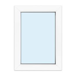 Nebenraumfenster, Strukturglas Satinato, Kunststoff, aluplast IDEAL 4000, Wei&szlig;, 550 x 750 mm, 2-fach Verglasung, individuell konfigurieren