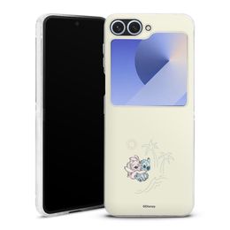 DeinDesign Galaxy Z Flip 7 FE Handy Hard Case Schutzh&uuml;lle transparent Smartphone Handy H&uuml;lle Lilo & Stitch Disney Angel Hard Case