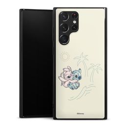 DeinDesign Galaxy S22 Ultra Handy Silikon H&uuml;lle Case schwarz Handyh&uuml;lle Angel Disney Lilo & Stitch