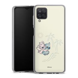 DeinDesign Galaxy A12 Handy Silikon H&uuml;lle Case transparent Handyh&uuml;lle Angel Disney Lilo & Stitch Silikon Case