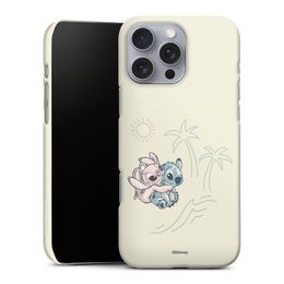 DeinDesign iPhone 16 Pro Max Handy Premium Case Smartphone Handyh&uuml;lle Schutzh&uuml;lle gl&auml;nzend Angel Disney Lilo & Stitch Premium Case