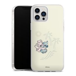 DeinDesign iPhone 13 Pro Max Handy Silikon H&uuml;lle Case transparent Handyh&uuml;lle Angel Disney Lilo & Stitch Silikon Case