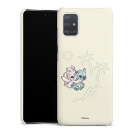 DeinDesign Galaxy A51 Handy Premium Case Smartphone Handyh&uuml;lle Schutzh&uuml;lle gl&auml;nzend Angel Disney Lilo & Stitch Premium Case