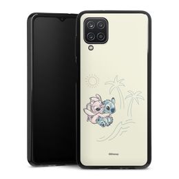 DeinDesign Galaxy A12 Handy Silikon H&uuml;lle Case schwarz Handyh&uuml;lle Angel Disney Lilo & Stitch