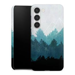 DeinDesign Galaxy S23 Handy Premium Case Smartphone Handyh&uuml;lle Schutzh&uuml;lle matt Tree Forrest Abstract Premium Case