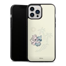 DeinDesign iPhone 13 Pro Max Handy Silikon H&uuml;lle Case schwarz Handyh&uuml;lle Angel Disney Lilo & Stitch