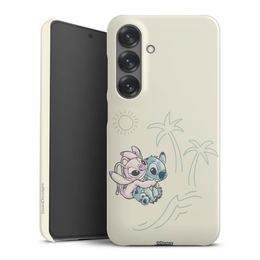 DeinDesign Galaxy S25 Handy Premium Case Smartphone Handyh&uuml;lle Schutzh&uuml;lle gl&auml;nzend Angel Disney Lilo & Stitch Premium Case