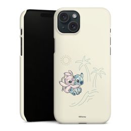 DeinDesign iPhone 15 Plus Handy Premium Case Smartphone Handyh&uuml;lle Schutzh&uuml;lle gl&auml;nzend Angel Disney Lilo & Stitch Premium Case