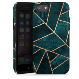 DeinDesign iPhone SE (2022) Handy Panzer Handyh&uuml;lle robuste Outdoor H&uuml;lle Schutzh&uuml;lle gl&auml;nzend Elisabeth Fredriksson Stone Gold & Copper Tough Case