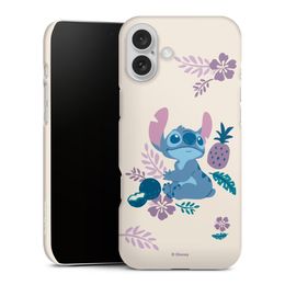 DeinDesign iPhone 16 Plus Handy Premium Case Smartphone Handyh&uuml;lle Schutzh&uuml;lle matt Flowers Lilo & Stitch Official Licensed Product Premium Case
