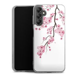 DeinDesign Galaxy A14 4G Handy Silikon H&uuml;lle Case transparent Handyh&uuml;lle Japan Aisa Cherry Blossom Silikon Case
