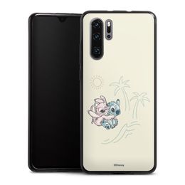 DeinDesign Huawei P30 Pro Handy Silikon H&uuml;lle Case schwarz Handyh&uuml;lle Angel Disney Lilo & Stitch