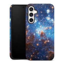 DeinDesign Galaxy S23 FE Handy Panzer Handyh&uuml;lle robuste Outdoor H&uuml;lle Schutzh&uuml;lle gl&auml;nzend Star Galaxy Weltall Tough Case