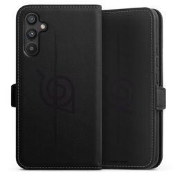 DeinDesign Galaxy A34 5G Handy Klapph&uuml;lle Handyh&uuml;lle aus Kunst Leder schwarz Flip Case Konoha Sasuke Naruto Shippuden Sideflip mit Lasche