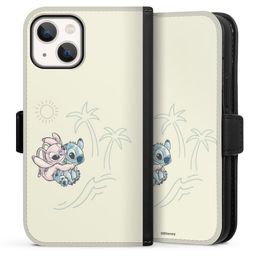 DeinDesign Galaxy A51 Handy Klapph&uuml;lle Handyh&uuml;lle aus Kunst Leder schwarz Flip Case Angel Disney Lilo & Stitch Sideflip mit Lasche