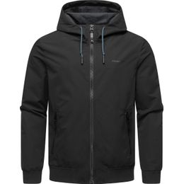 Outdoorjacke Ragwear "Perci", Herren, Gr. XXL (56), schwarz, Obermaterial: 100% Polyester. Innenfutter: 100% Polyester, gerade h&uuml;ftbedeckend, hoch geschlossener Ausschnitt, &Auml;rmel ohne &Auml;rmelschlitz Rippstrickb&uuml;ndchen, Jacken Outdoorjacke, Stylische Herren &Uuml;bergangsjacke mit gro&szlig;er Kapuze