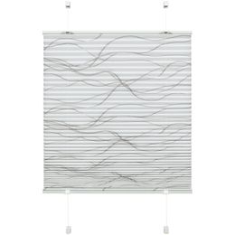 Plissee Gardinia "EASYFIX Katy Wave mit 2 Bedienschienen" Gr. 2, wei&szlig;, B:60cm H:130cm, Obermaterial: 100% Polyester, Plissees, in der Breite k&uuml;rzbar