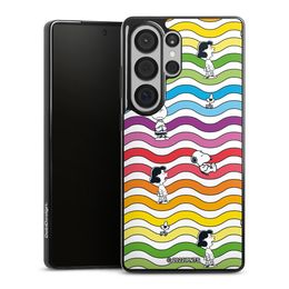 DeinDesign Galaxy S25 Ultra Handy Slim Case extra d&uuml;nn Silikon Handyh&uuml;lle schwarz H&uuml;lle Snoopy Muster Peanuts Silikon Slim Case