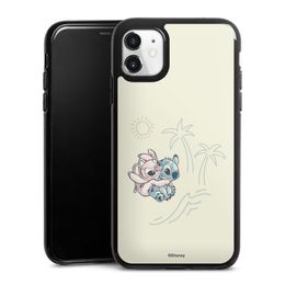 DeinDesign iPhone 11 Handy Silikon H&uuml;lle Case schwarz Handyh&uuml;lle Angel Lilo & Stitch Disney