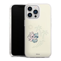 DeinDesign iPhone 13 Pro Handy Silikon H&uuml;lle Case transparent Handyh&uuml;lle Angel Disney Lilo & Stitch Silikon Case