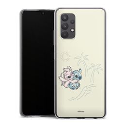 DeinDesign Galaxy A32 4G Handy Silikon H&uuml;lle Case transparent Handyh&uuml;lle Angel Disney Lilo & Stitch Silikon Case