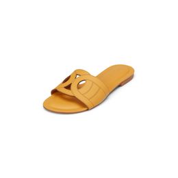 Marc O'Polo Sandale MARC O'POLO "aus edlem Kalbleder", Damen, Gr. 36, gelb (m234), Obermaterial: 100% Leder (Rind), unifarben, Schuhe Sandale
