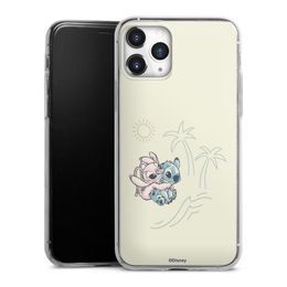 DeinDesign iPhone 11 Pro Handy Slim Case Silikon Handyh&uuml;lle transparent H&uuml;lle extra d&uuml;nn Angel Lilo & Stitch Disney Silikon Slim Case