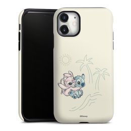 DeinDesign iPhone 11 Handy Panzer Handyh&uuml;lle robuste Outdoor H&uuml;lle Schutzh&uuml;lle matt Lilo & Stitch Disney Angel Tough Case