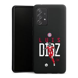DeinDesign Galaxy A52s 5G Handy Premium Silikon H&uuml;lle Handyh&uuml;lle schwarz Case Official Licensed Product Luis Diaz Fc Bayern M&uuml;nchen Silikon Premium Case