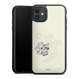 DeinDesign iPhone 11 Handy Premium Silikon H&uuml;lle Handyh&uuml;lle schwarz Case Angel Disney Lilo & Stitch Silikon Premium Case