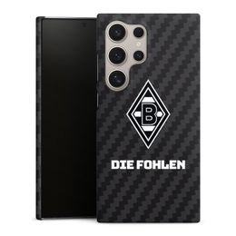 DeinDesign Galaxy S24 Ultra Handy Premium Case Smartphone Handyh&uuml;lle Schutzh&uuml;lle matt Borussia M&ouml;nchengladbach Carbon Gladbach Premium Case